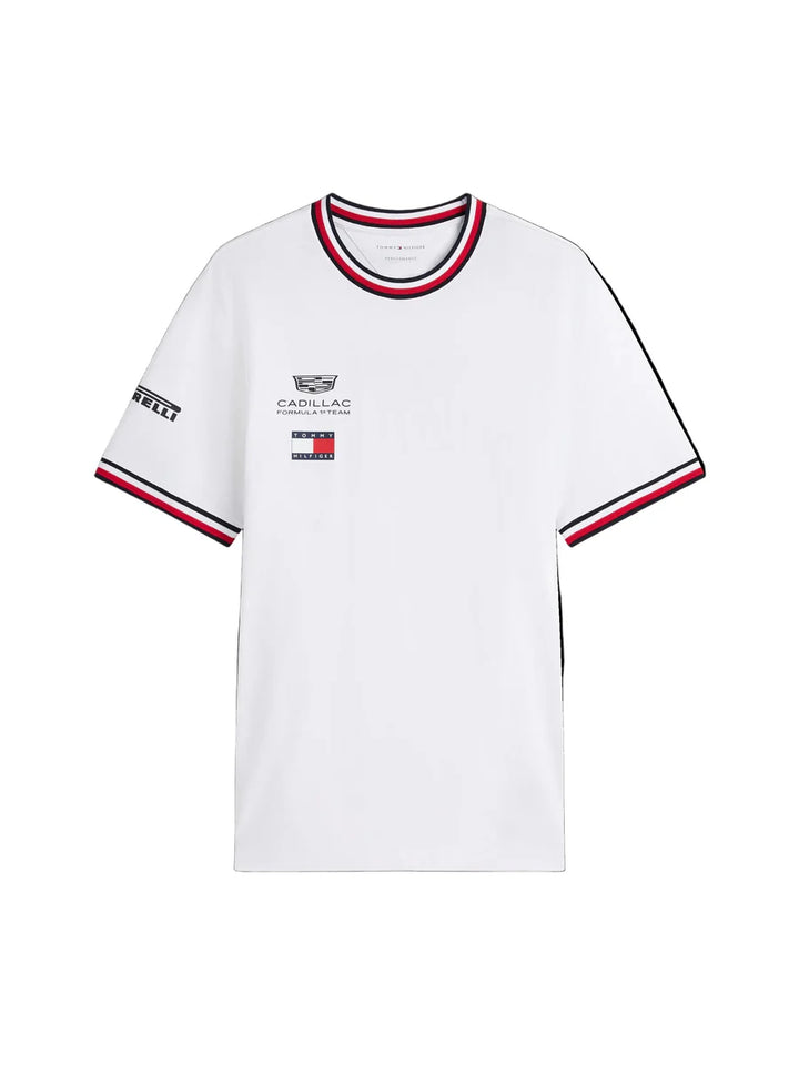 Playera Blanca Team Cadillac Oficial 2026 – DRIVER 1