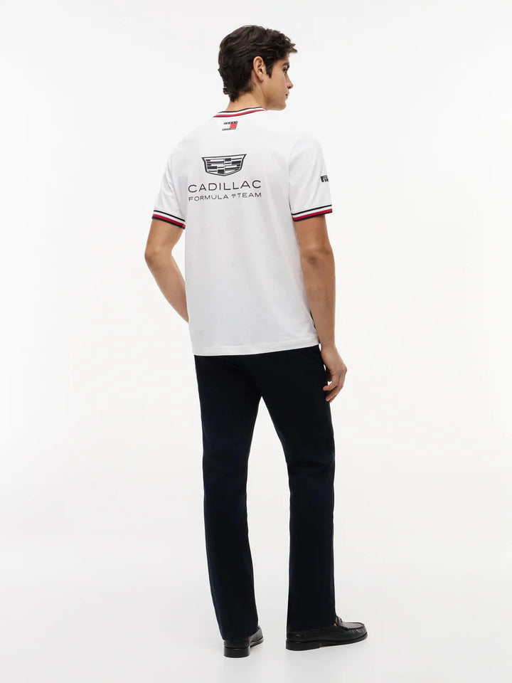 Playera Blanca Team Cadillac Oficial 2026 – DRIVER 1
